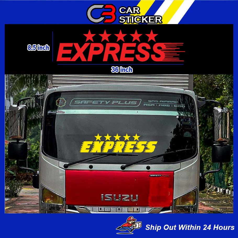 Express Sticker 5 Star For Windscreen Lorry / cs087 | Shopee Malaysia