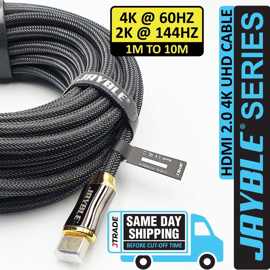 HDMI 2.0 4K Premium Cable 1M/ 2M/ 3M/ 5M/ 10M JAYBLE | Shopee Malaysia
