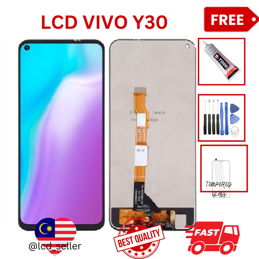 LCD VIVO Y30//LCD Screen and Digitizer//GRAND ORI//BLACK//READY STOCK!!MALAYSIA LCD MURAH ...