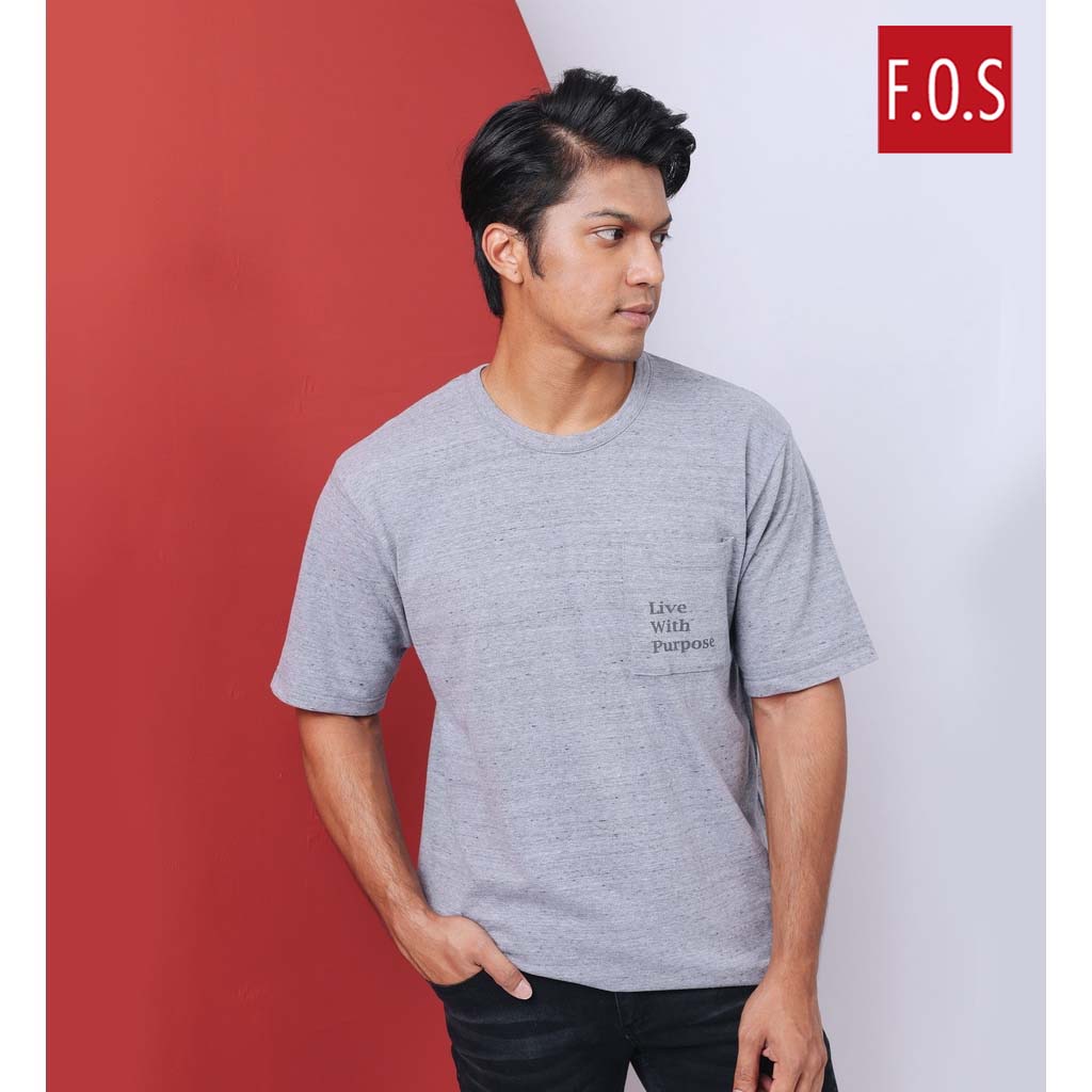 FOS x Republic Men's | Texture Fabric Oversized Tee | Shopee Malaysia