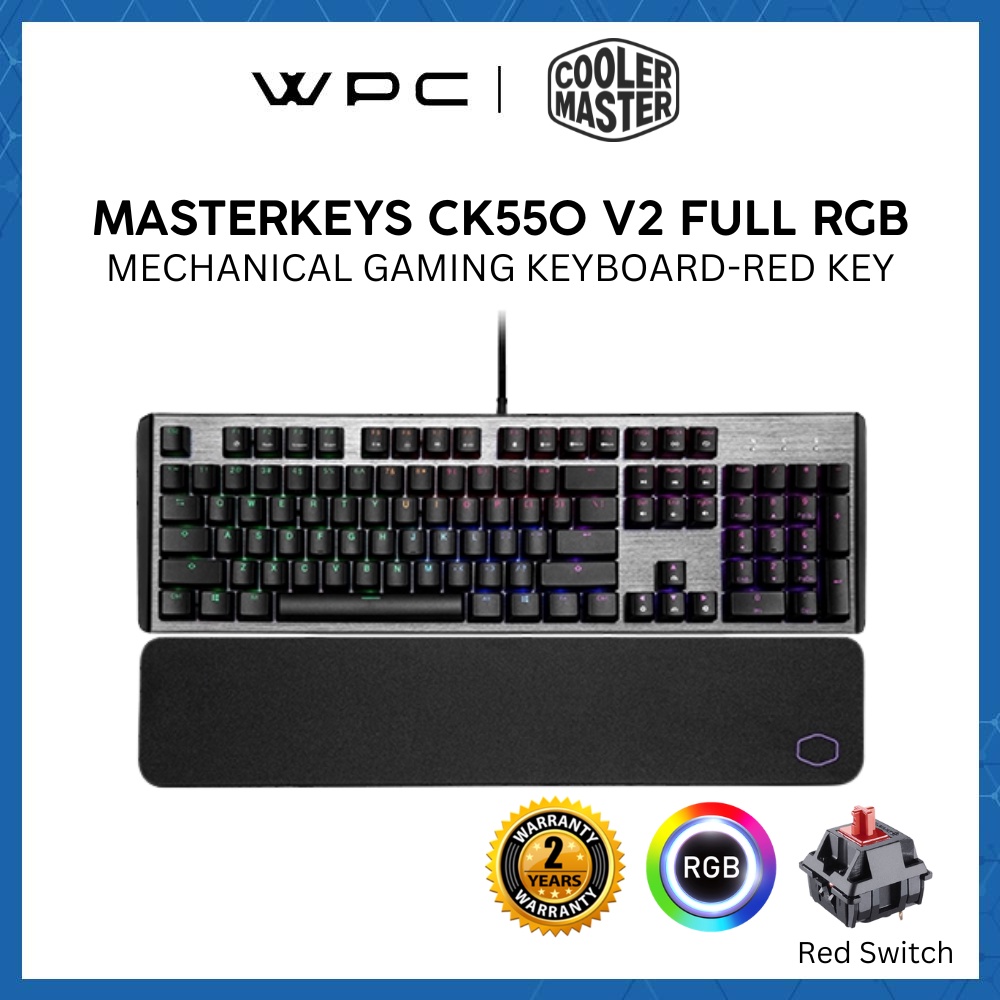 COOLER MASTER MASTERKEYS CK550 V2 FULL RGB MECHANICAL GAMING KEYBOARD ...