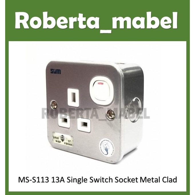 SUM Metal Clad Switch & Socket with SIRIM JKR Approval 13A 15A 20A 1G1W ...