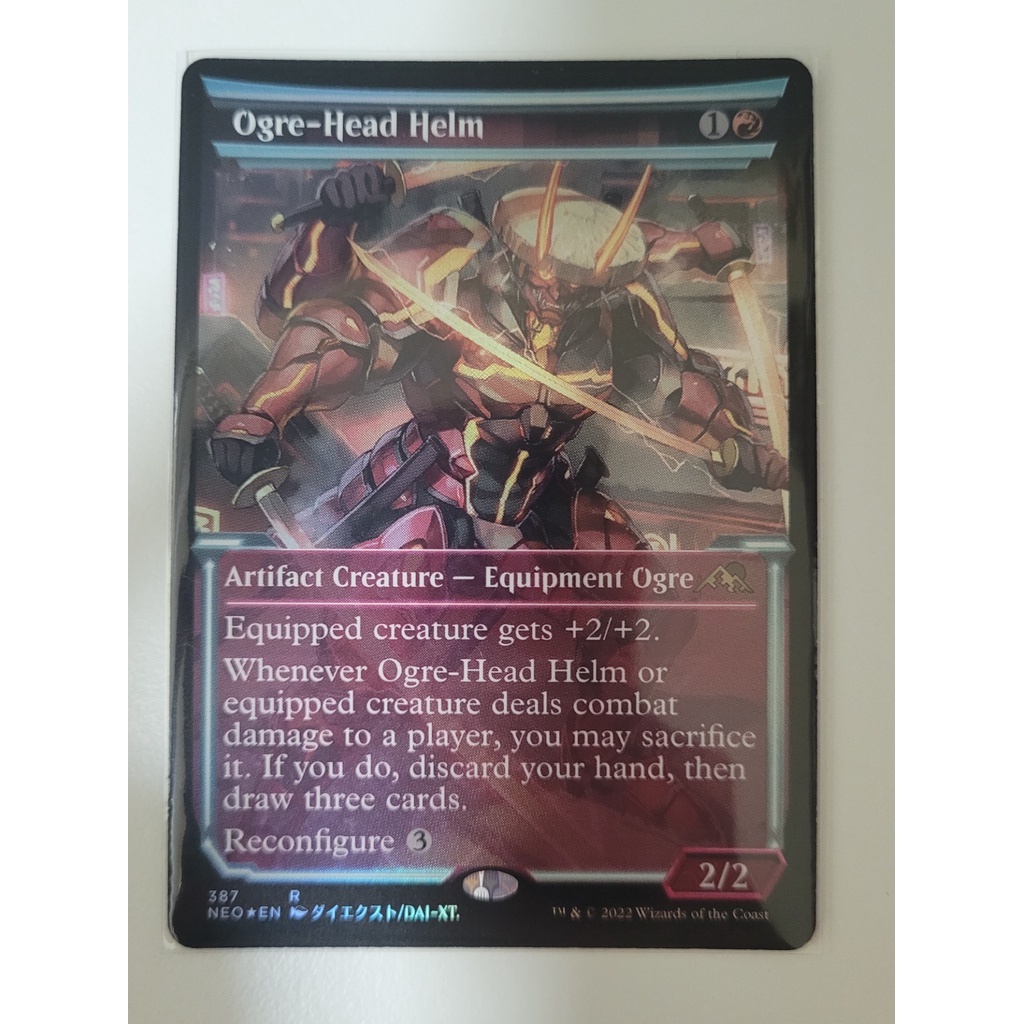 MTG Magic the gathering Ogre-Head Helm (Showcase) Kamigawa: Neon ...