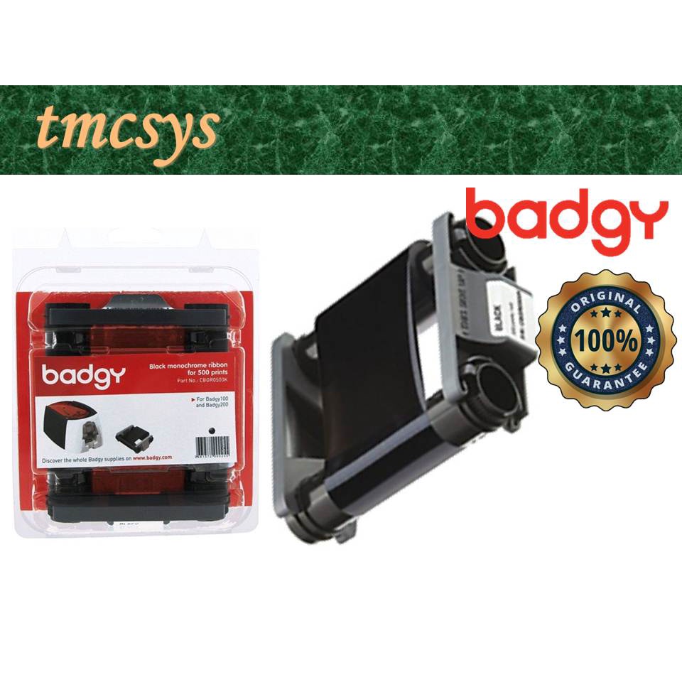 Badgy Monochrome Black Ribbon Code: CBGR0500K (BADGY 100 & BADGY 200 ...