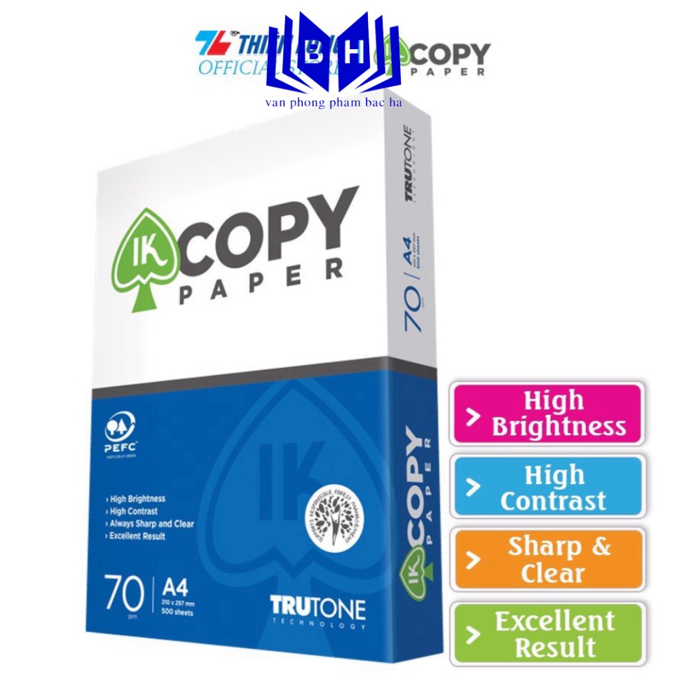 A4 70 gsm IK Copy Paper (500 sheets) - Imported from Indonesia (1 Ream ...