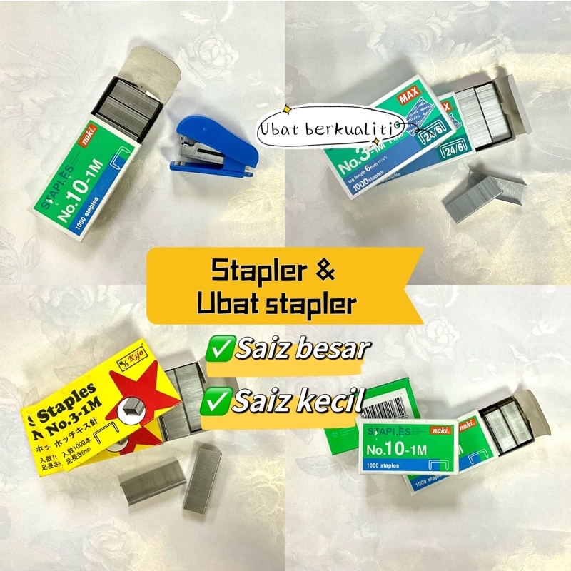 🇲🇾Stapler/ubat stapler besar/kecil |ubat stapler nombor3/10 Brand Jepun ...