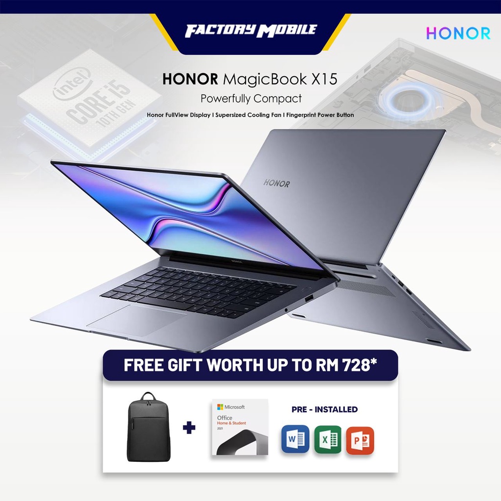 Honor Magicbook X15 | Honor Magicbook X15 | Shopee Malaysia
