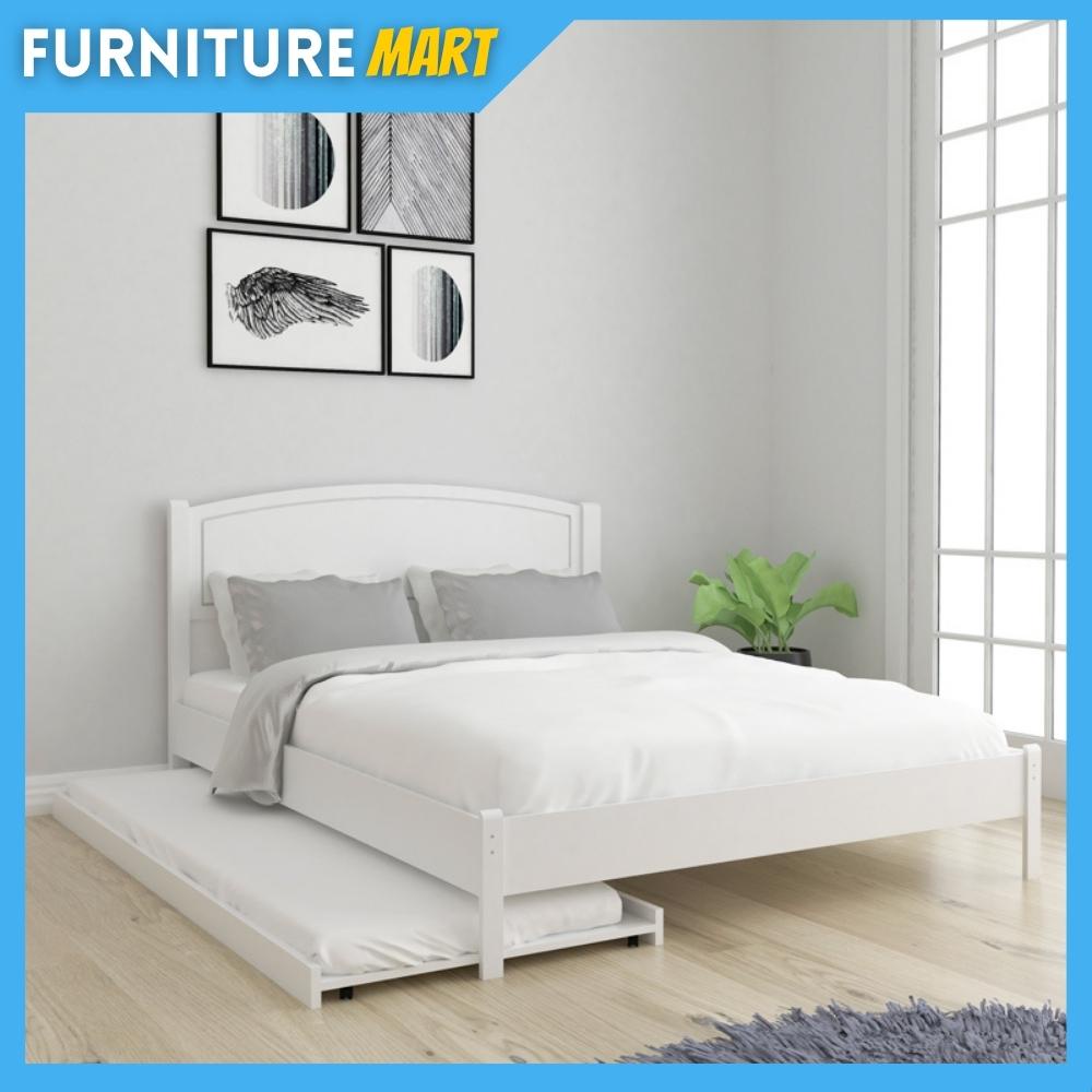 Furniture Mart THOMAS solid wood queen size bed frame / katil kayu ...
