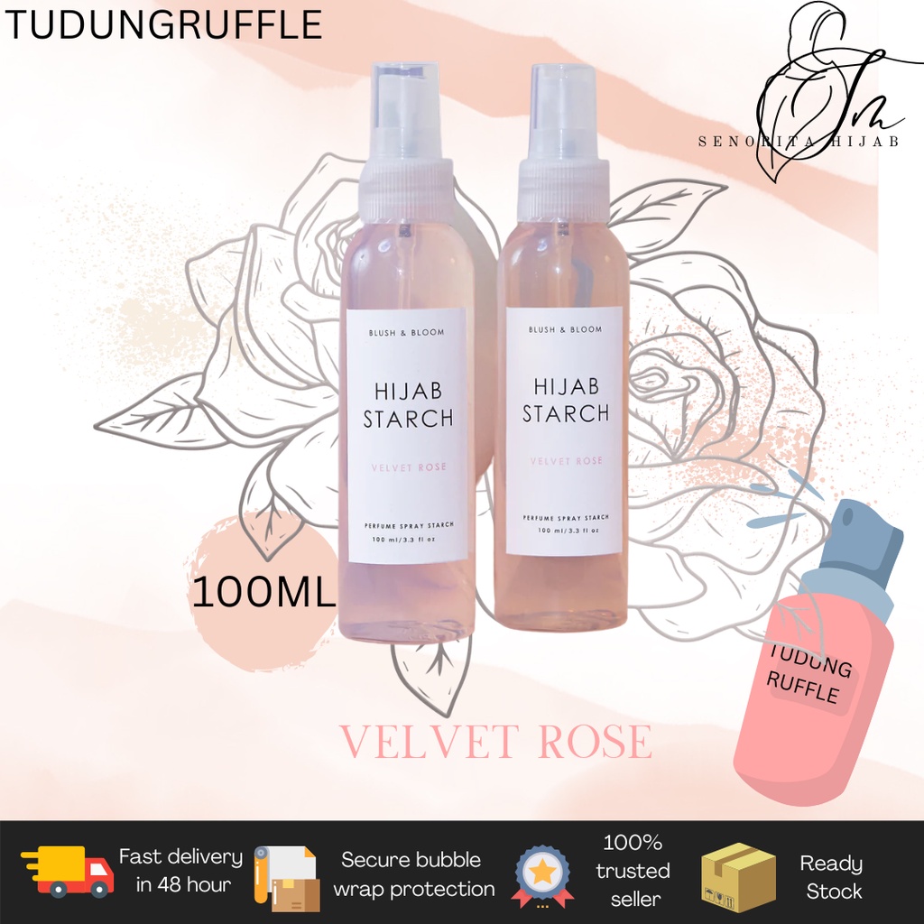 Hijab Starch by Tudung Ruffle Perfume Velvet Rose (100ml) | Shopee Malaysia