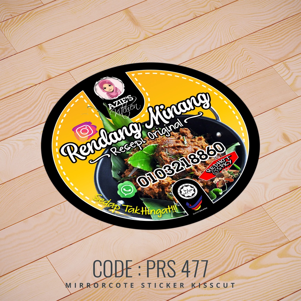 Sticker Rendang Ayam Stiker Daging Minang | Shopee Malaysia