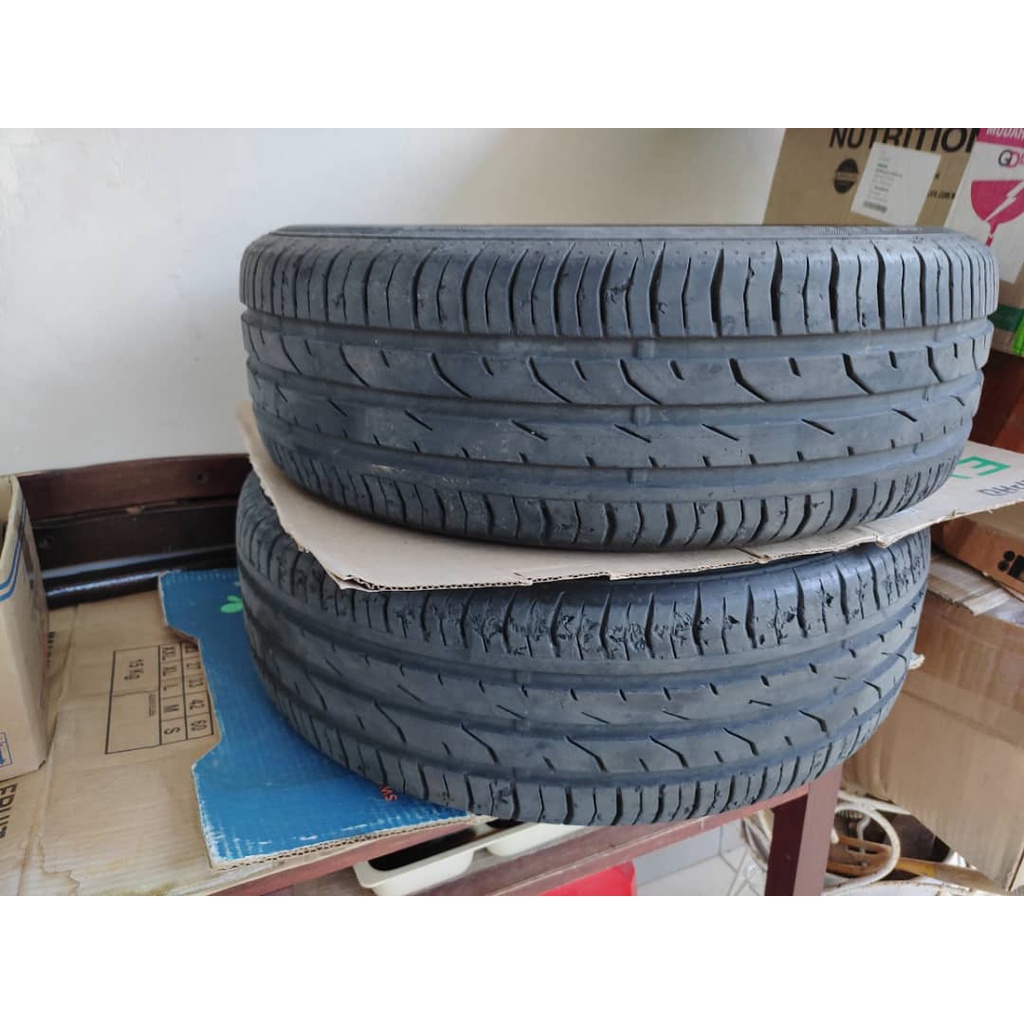 Continental 16-Inch 185/55 R16 Tyres (2 Pcs Used Tyres)(COD Kuching ...