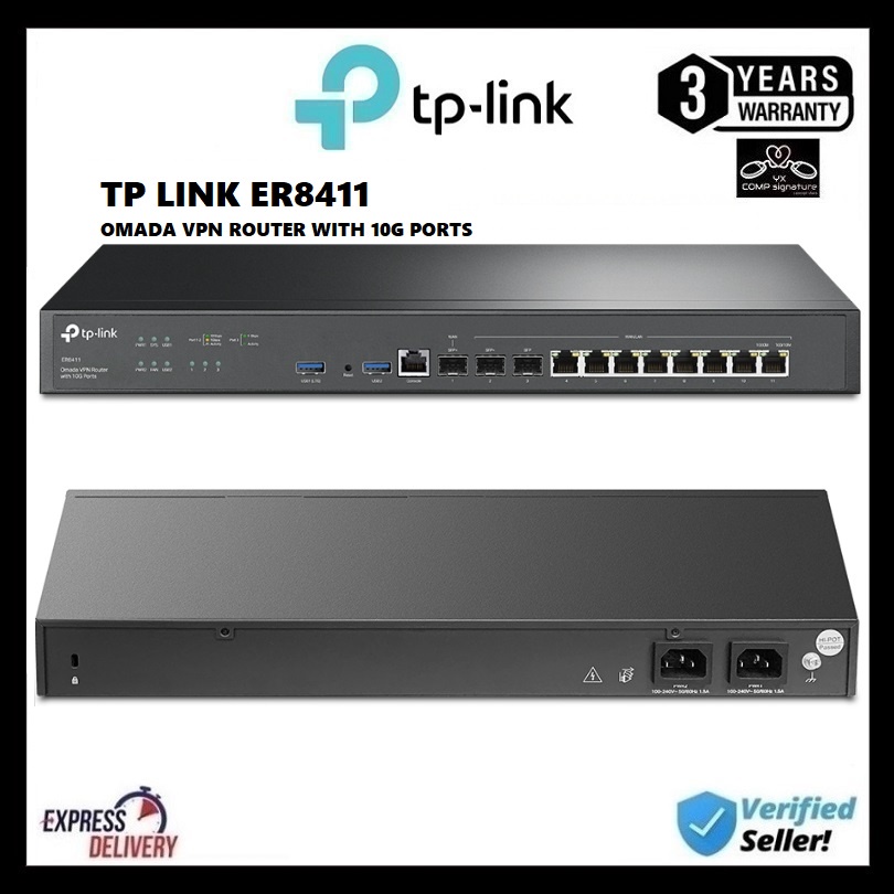 TP LINK ER8411 OMADA VPN ROUTER WITH 10G PORTS | Shopee Malaysia