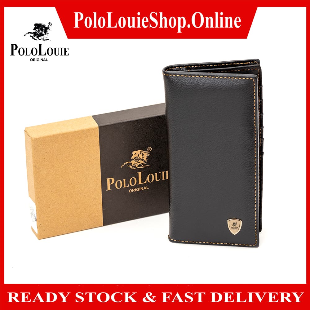 Original Polo Louie Top Grain Leather Bi-fold Long Wallet Premium ...