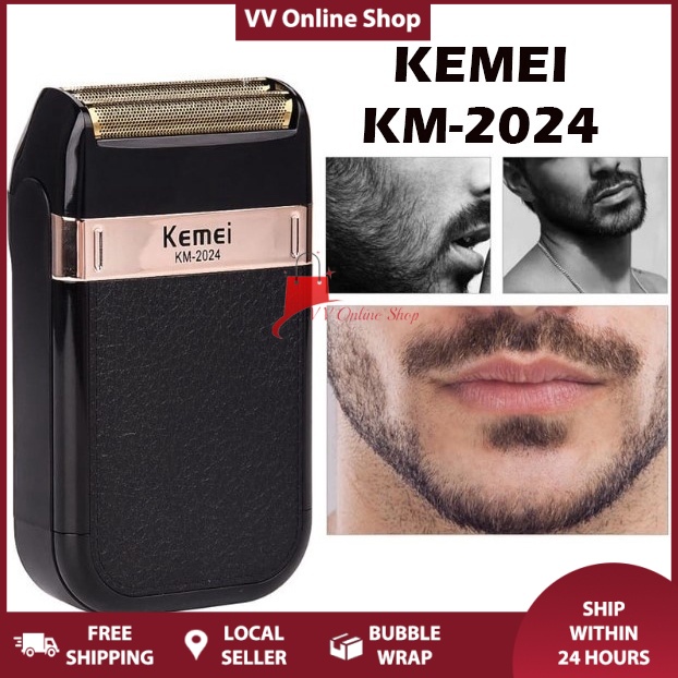Kemei USB Charging Rechargeable Electric Shaver Additional Cutter Head Reciprocating Twin Blade ...