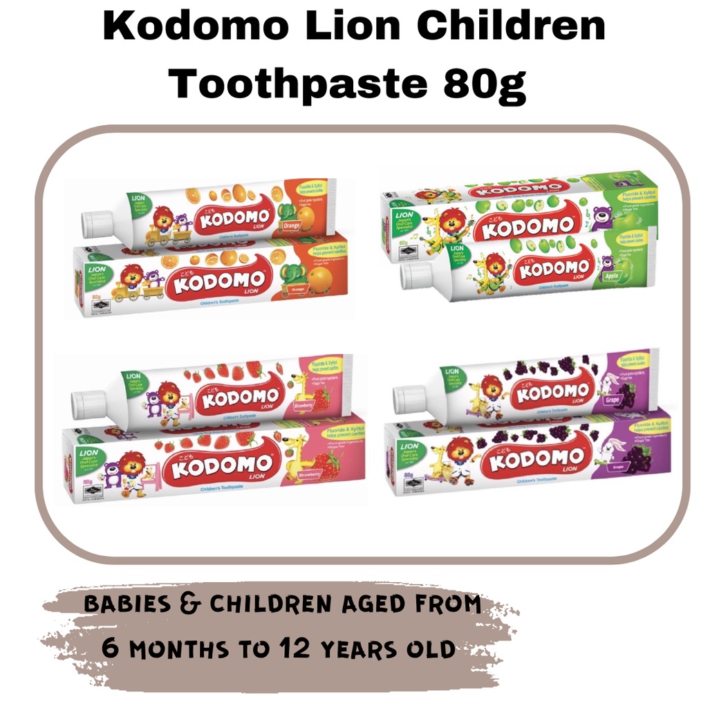 Kodomo Lion Children Toothpaste 80g | Shopee Malaysia