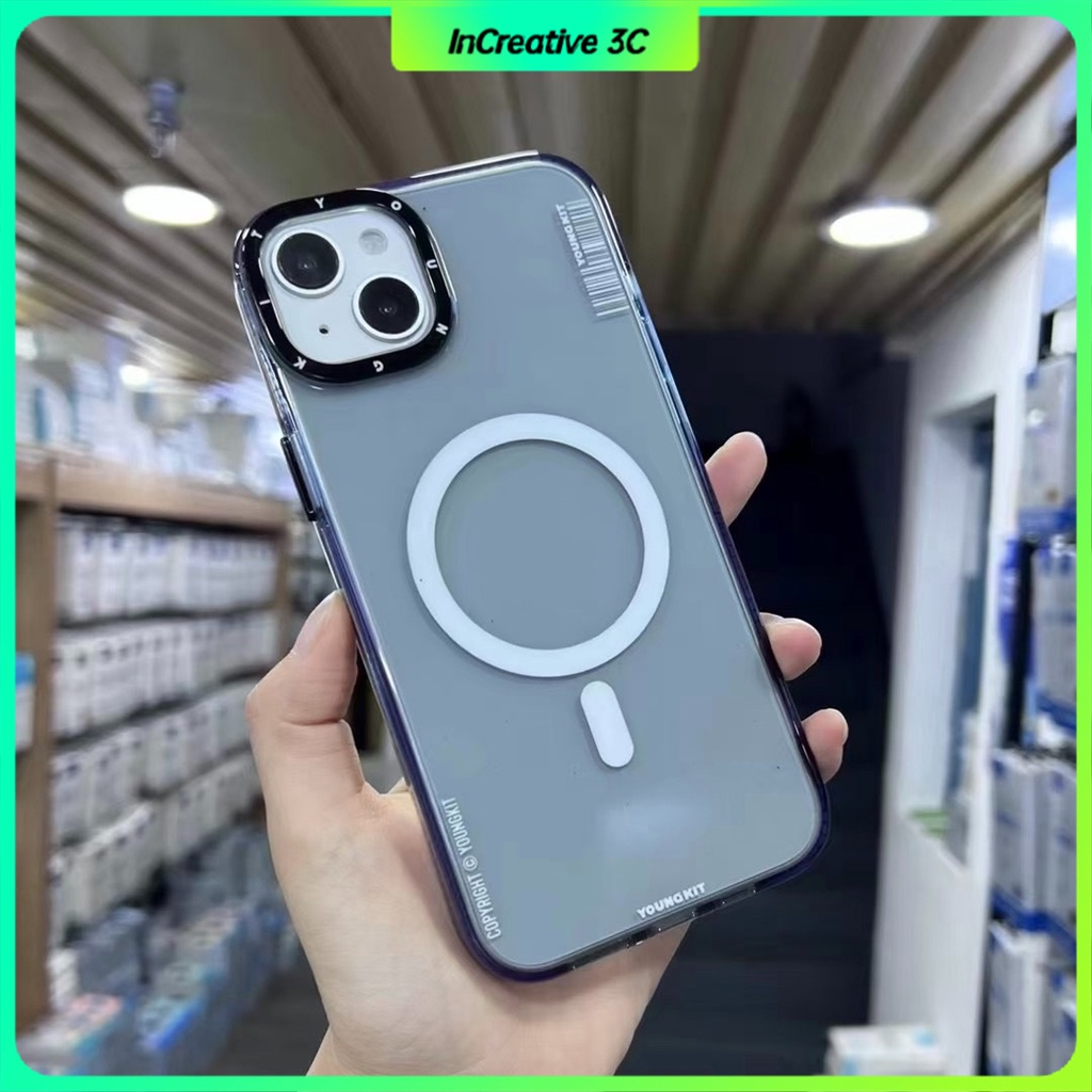 Transparent Crystal anti slip slim magnetic Case Compatible for iPhone ...