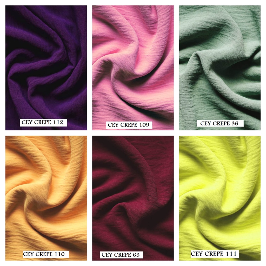 🔥VIRAL KAIN PASANG CEY CREPE ( CRUMPLED) / BIDANG 60'/ O.5 M 🔥 | Shopee ...