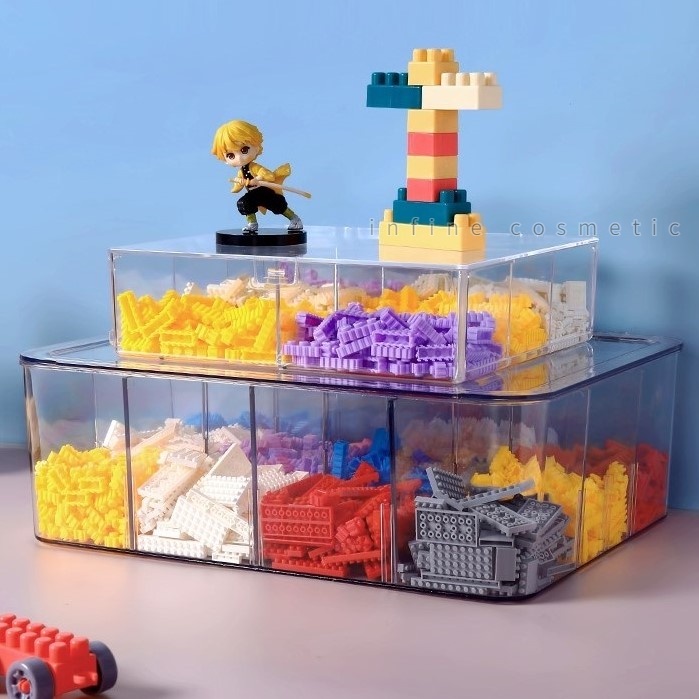 Toy Doll Stationary Building Block LEGO Storage Box Display Transparent ...
