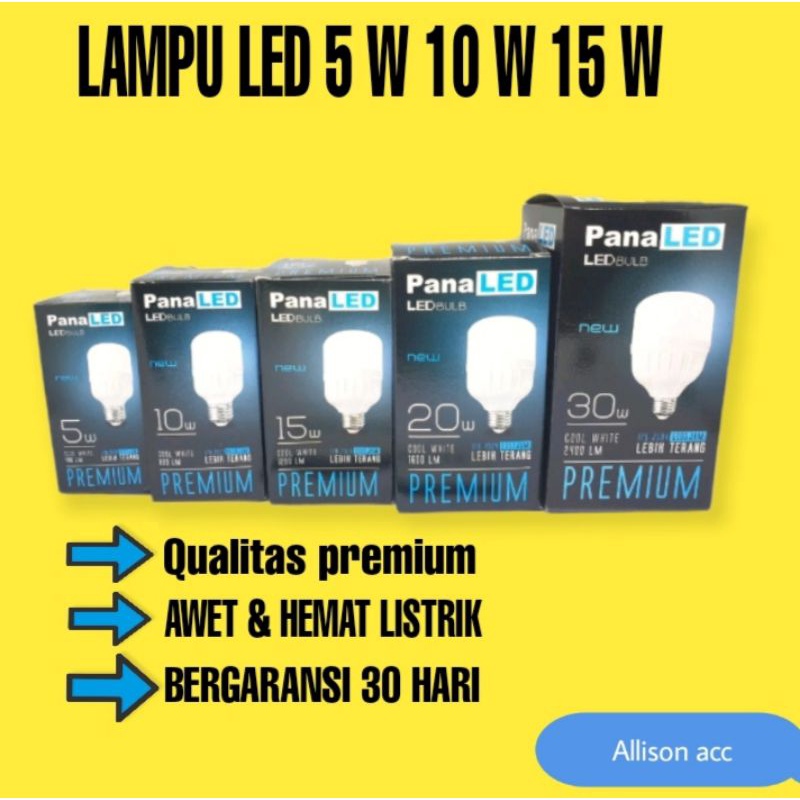 Panaled BY LED CAPSULE Lamp 5w 5watt PREMIUM COOL WHITE SNI LED BULB ...