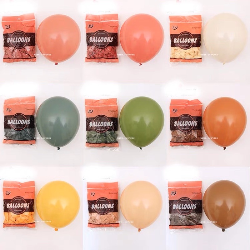 [READY STOCK]•12 INCH RETRO BALLOON 50pcs• STYLE VINTAGE BALLOON FOR ...