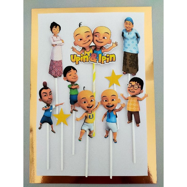 Cake topper Upin Ipin ready made | Topper kek cantik Dan murah ...