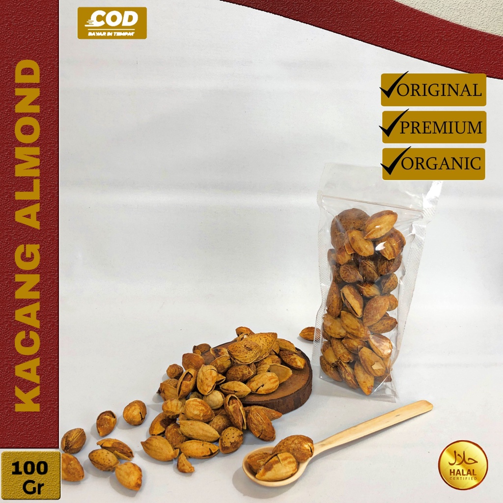 Almond Nuts Roasted Milk Flavor In Shell 100 Gram Pouch/Arabic Shell ...