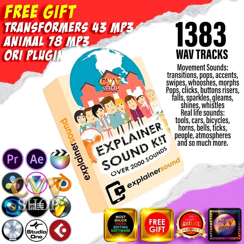 Sound Effects SFX - Explainer Sound Kit - Video Audio Editing For Most ...