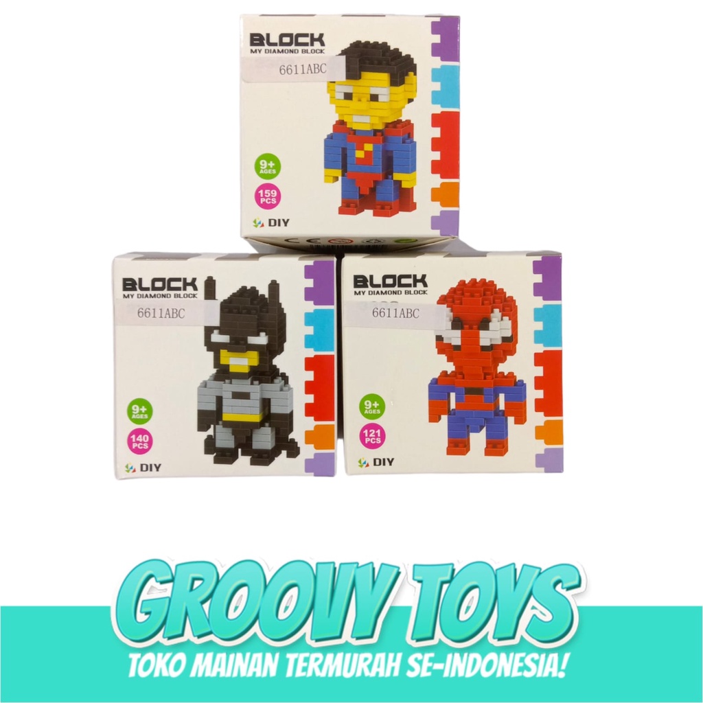 Kids Toys Lego Mini Superhero Mini Lego BLock 6611ABC | Shopee Malaysia