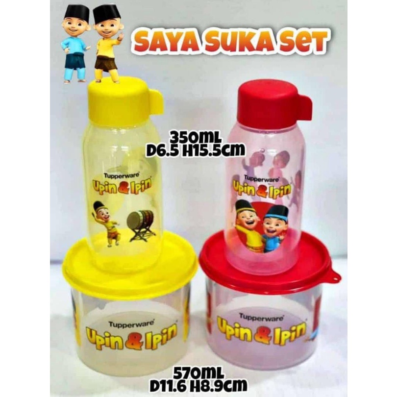 💥READY STOK 💥[ORI 💯] Tupperware Upin Ipin Collection Set Saya Suka Set Betul, Betul, Betul Set ...