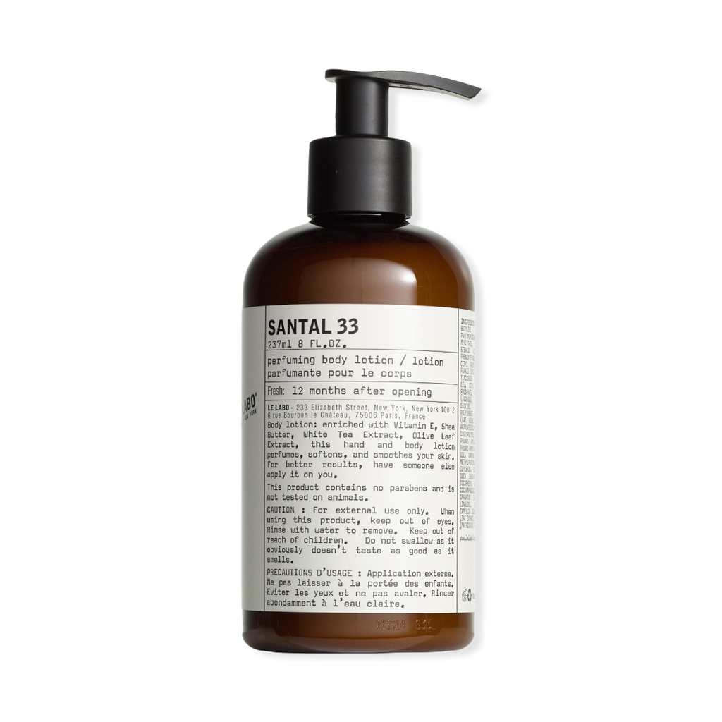 Le Labo Santal 33 Perfuming Body Lotion 8 Oz 237ml