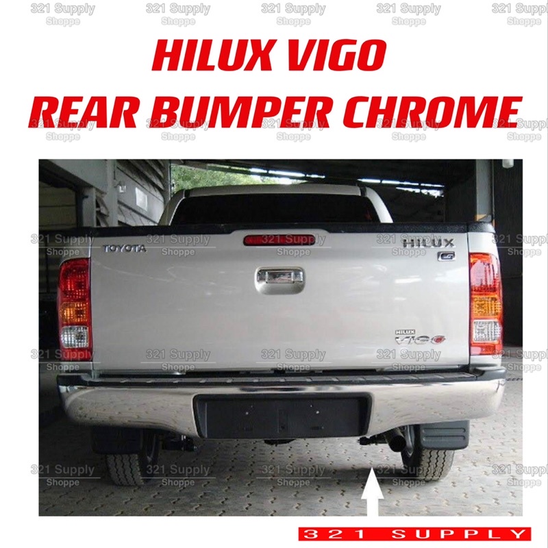 TOYOTA HILUX VIGO VNT 2005-2014 4DOOR REAR BUMPER WITH LICENSE LAMP ...