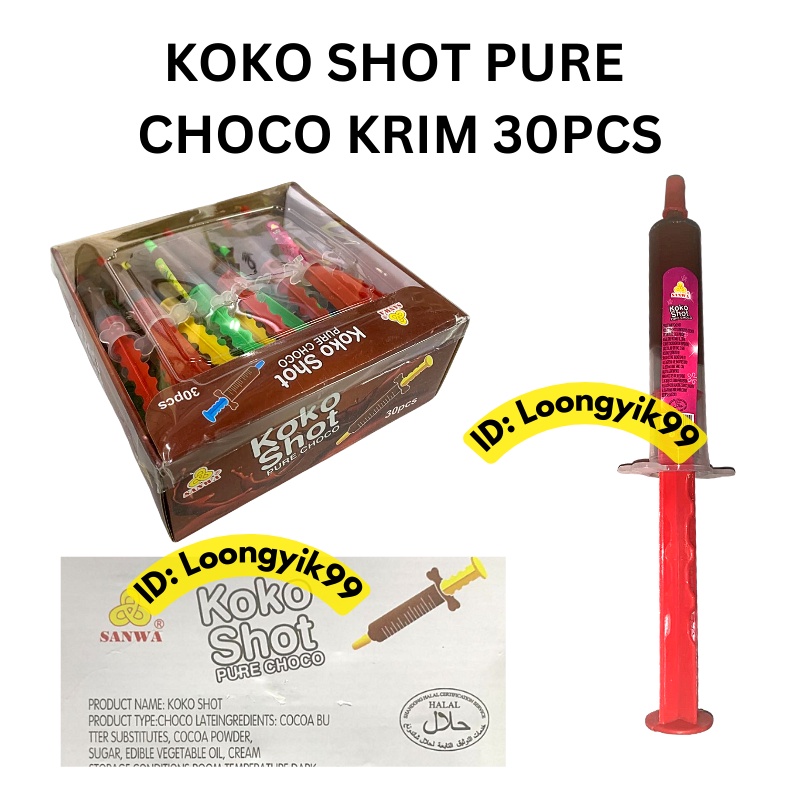 KOKO SHOT PURE CHOCO KRIM 30PCS KOKO TUBE HALAL | Shopee Malaysia