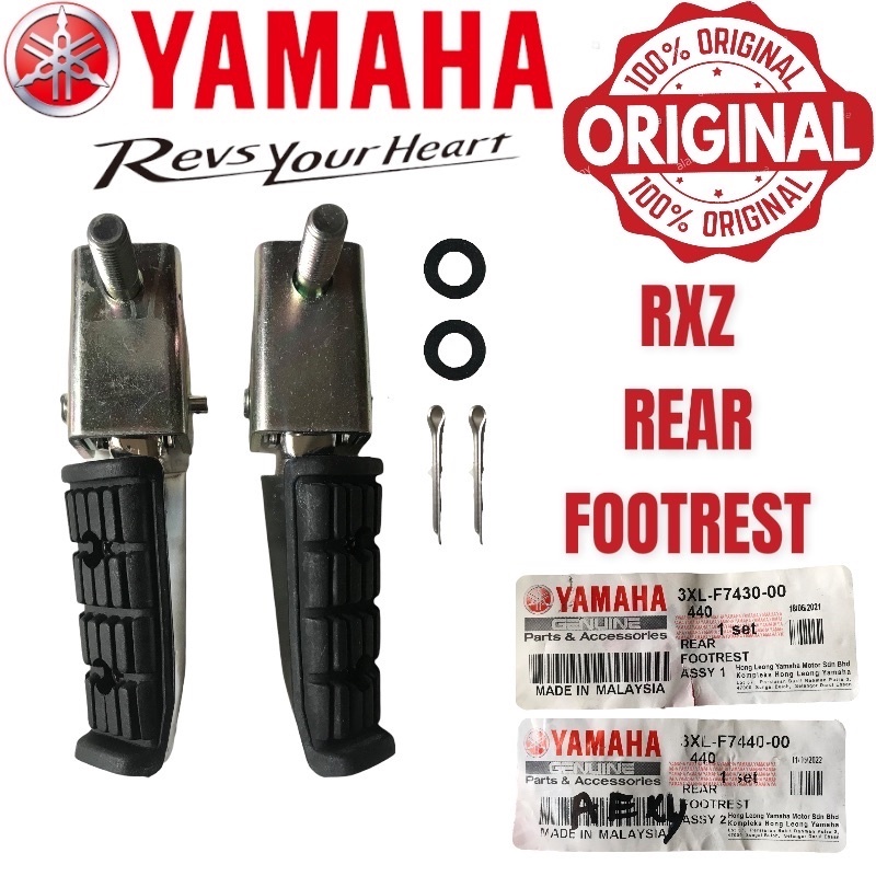 YAMAHA RXZ REAR FOOTREST ASSY SET 100% ORIGINAL RXZ135 TEMPAT PIJAK ...