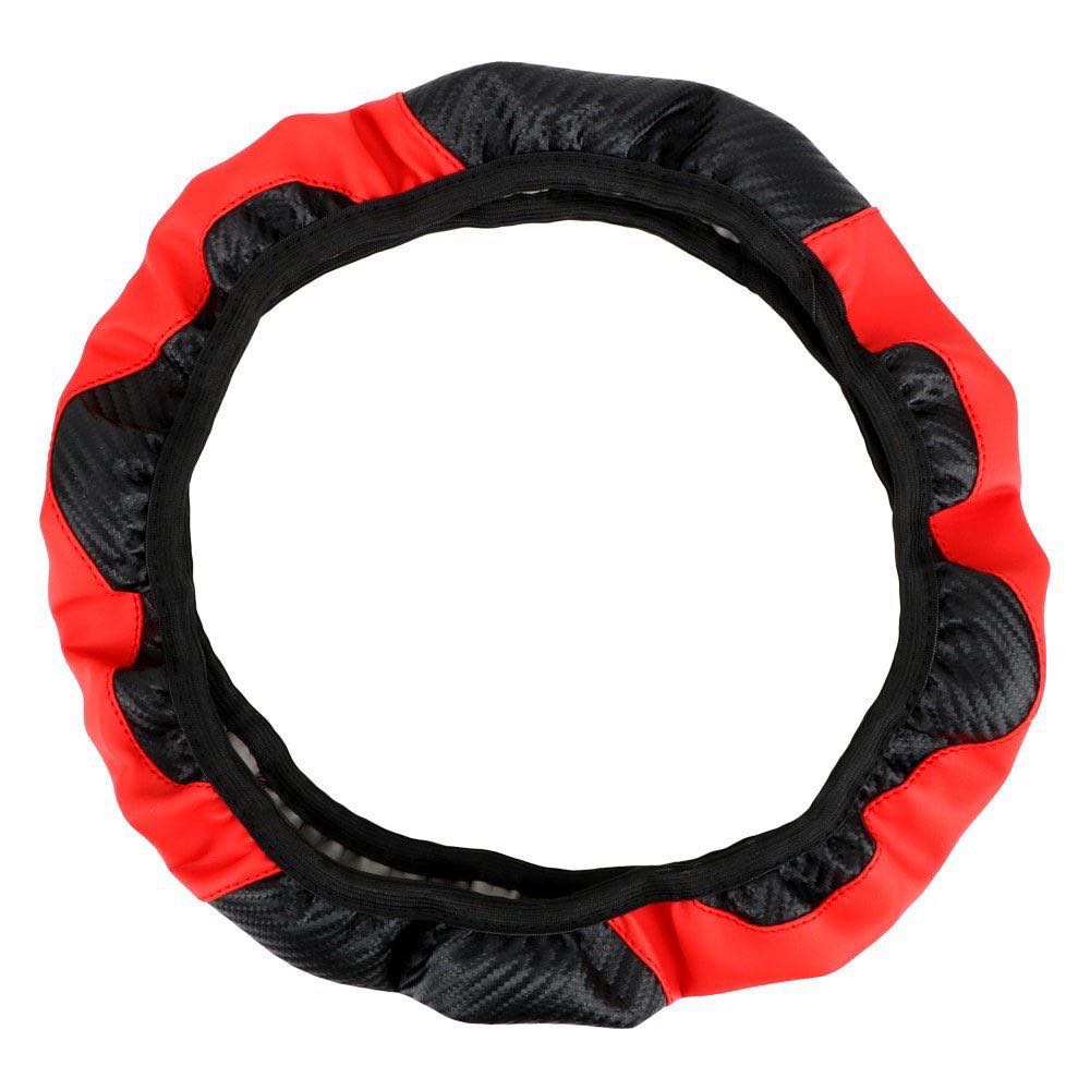 Universal Car Steering Cover Carbon 6D PU Leather Steering Wheel Cover ...