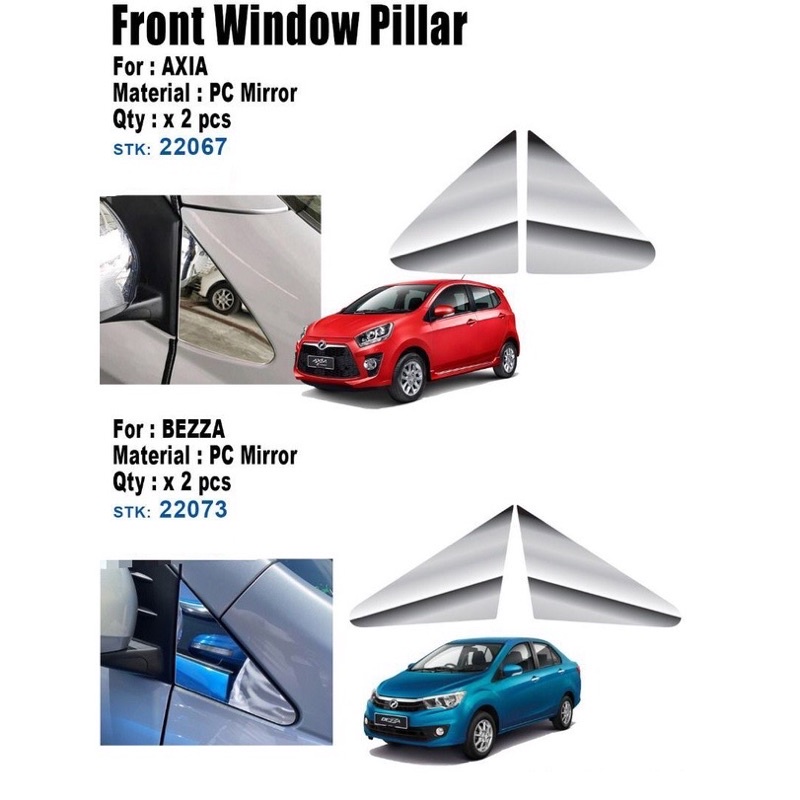Front window chrome pillar Perodua Alza / Bezza/ axia | Shopee Malaysia