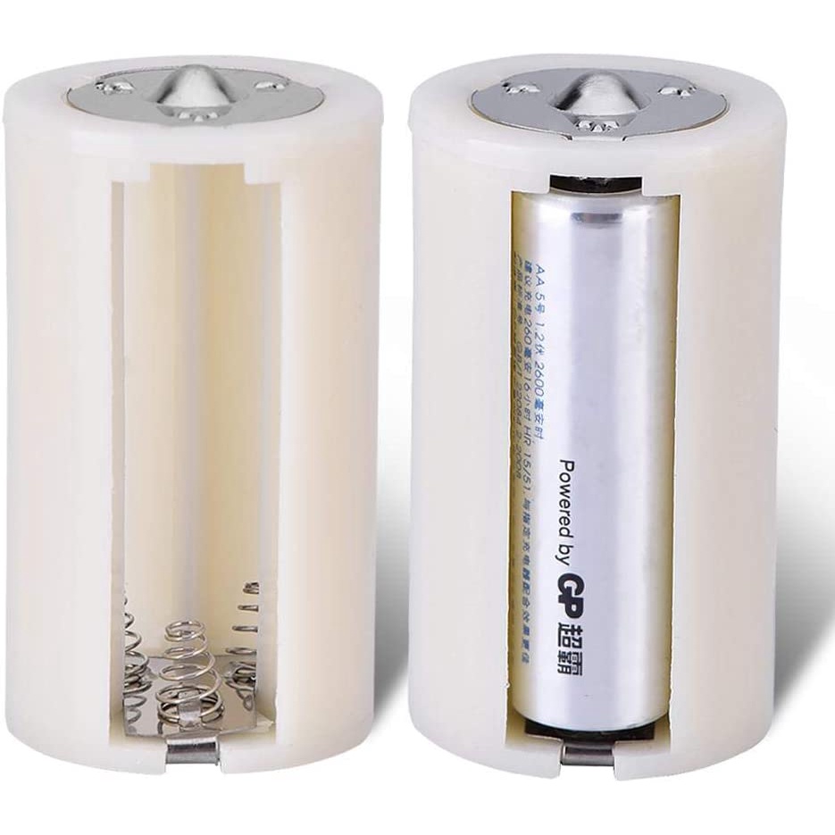 [1 pcs] AA to D Battery Converter, Parallel Battery Conversion Adapter ...