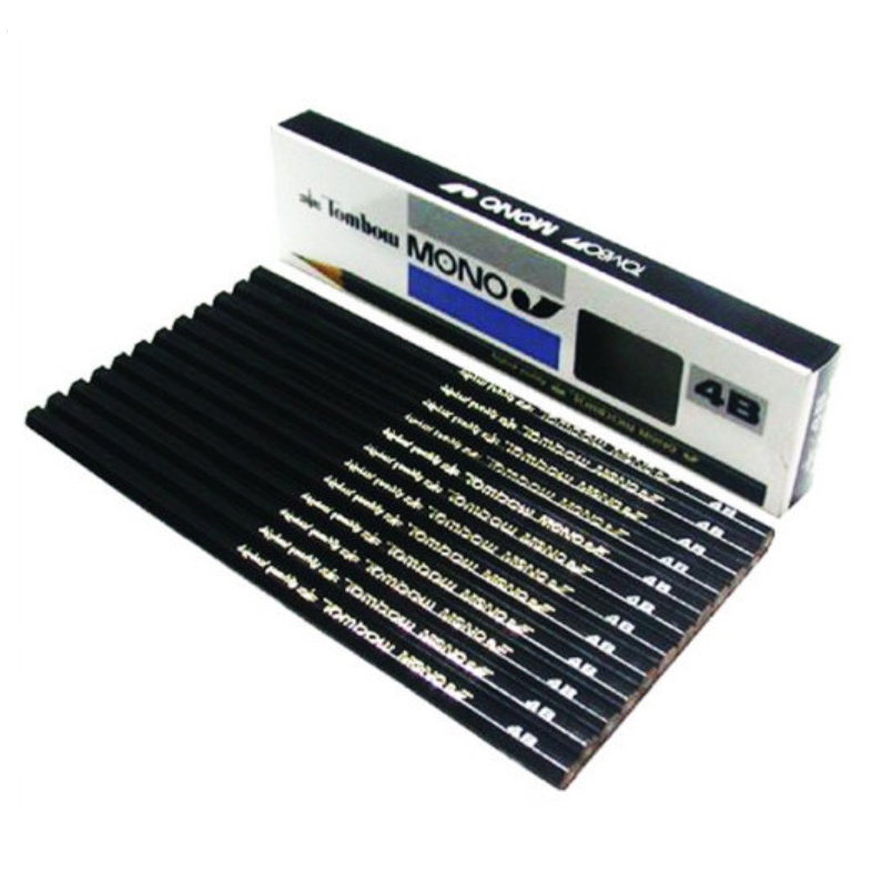 Tombow Mono J Pencil Pack of 12 - 6B ,4B,3B,2B,B,HB,H,2H,3H,4H | Shopee Malaysia