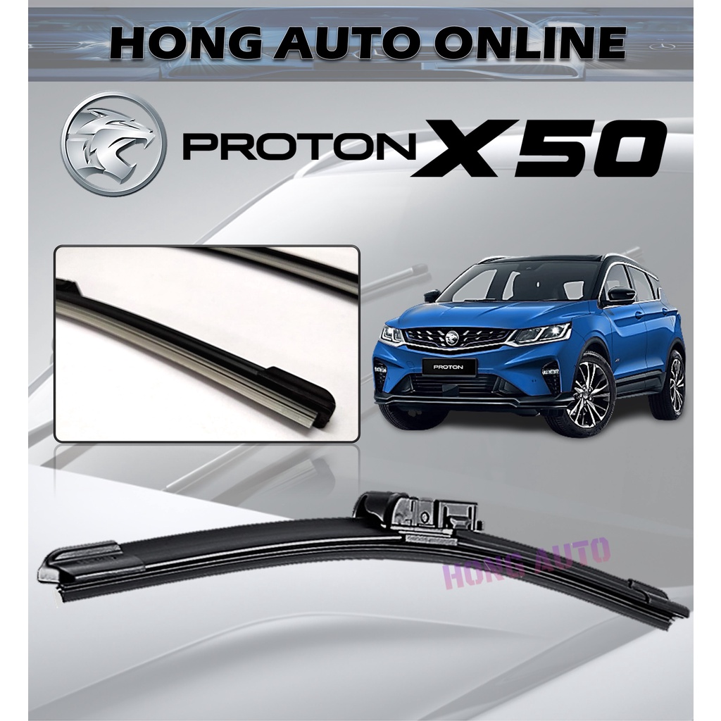 PROTON X50 OEM SILICONE WIPER BLADE FRONT SET (24''+18'') | Shopee Malaysia