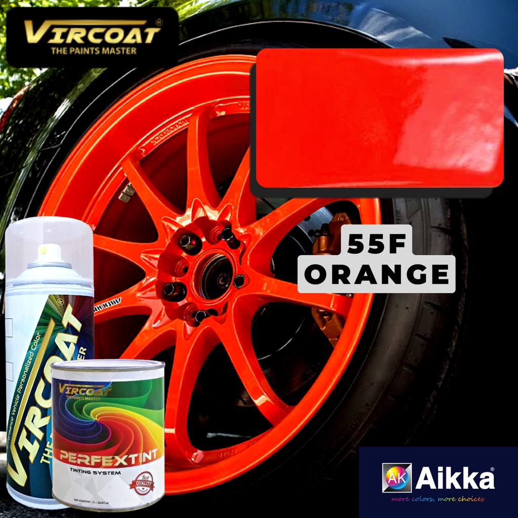 [Sport Rim Fluorescent Orange 55F] Paint AIKKA Aerosol Spray Paint for ...