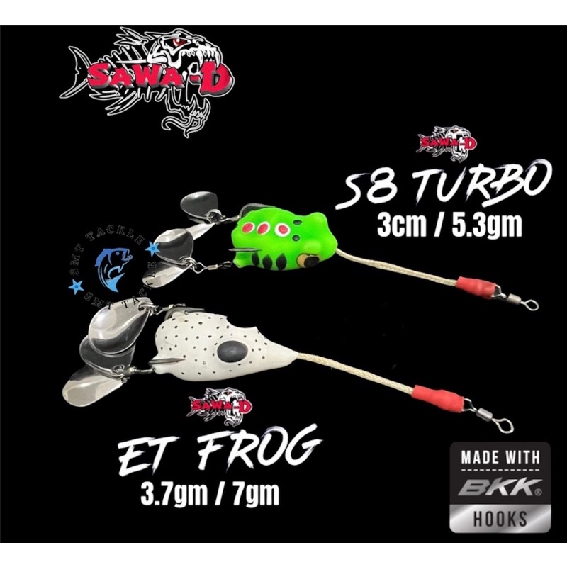 Sawa-D S8 Turbo & ET Frog | 3cm 3.7cm / 5.3g 7g Soft Frog 💯Made In ...