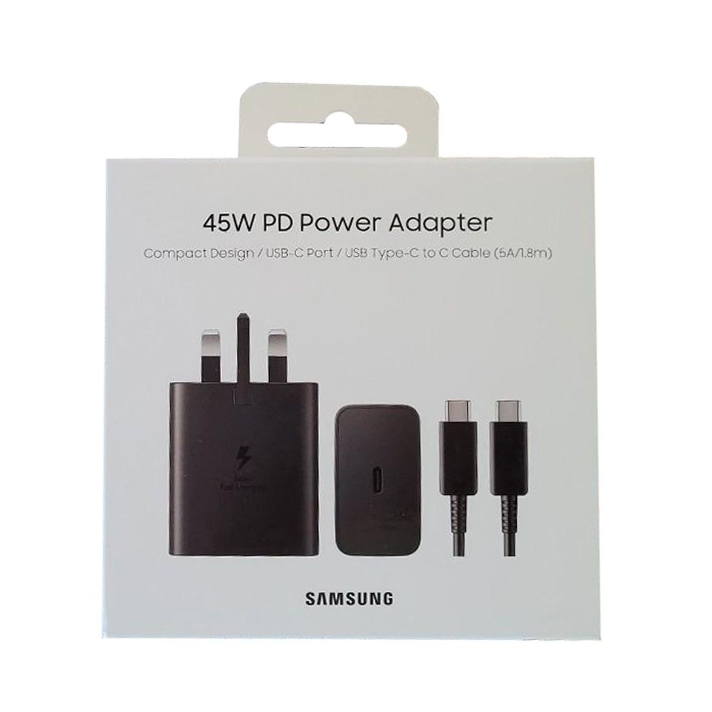 Samsung EP-T4510XBEGGB 45W PD Power Adapter (UK Plug) with USB-C to USB ...