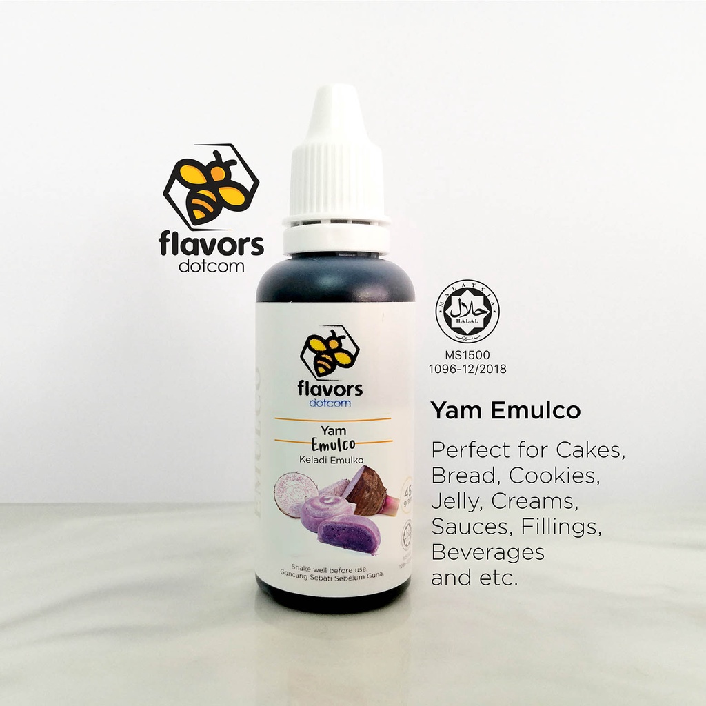 [HALAL] Flavors Dotcom Food Flavouring - Yam Emulco (45g) / Yam Flavour ...