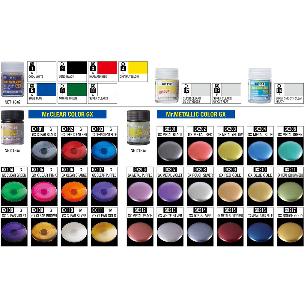 Mr. Color Metalic GX Mr Hobby Paint 18ml | Shopee Malaysia