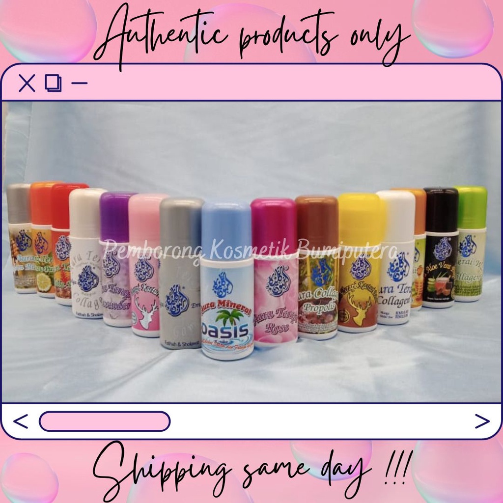 !! FAST SELLING !! [GELIGA EMBUN/LOGO BIRU] AURA TERAPI COLLAGEN ROLL ...