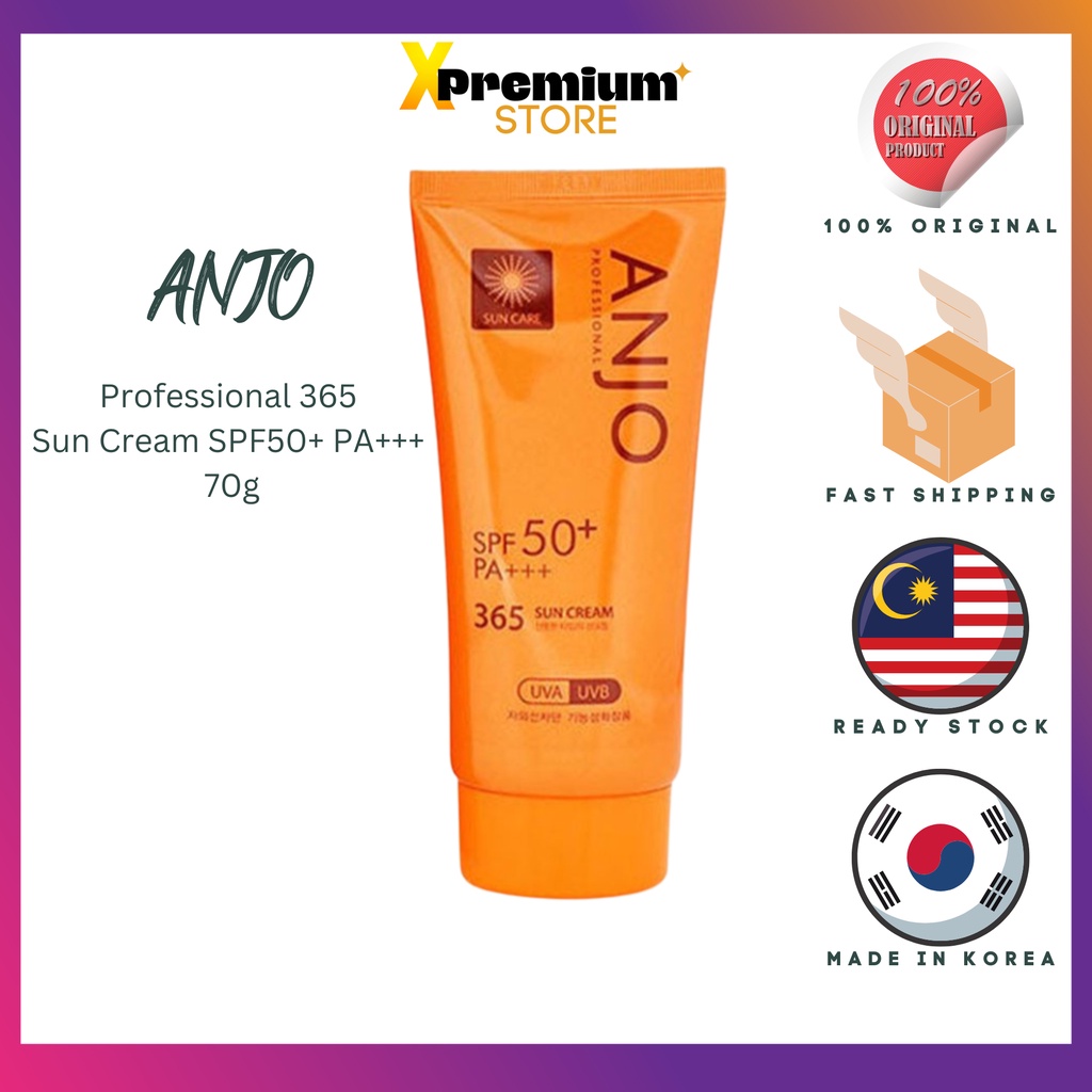 ANJO Professional 365 Sun Cream SPF50+ 70g/24K Gold Toner/Emulsion ...