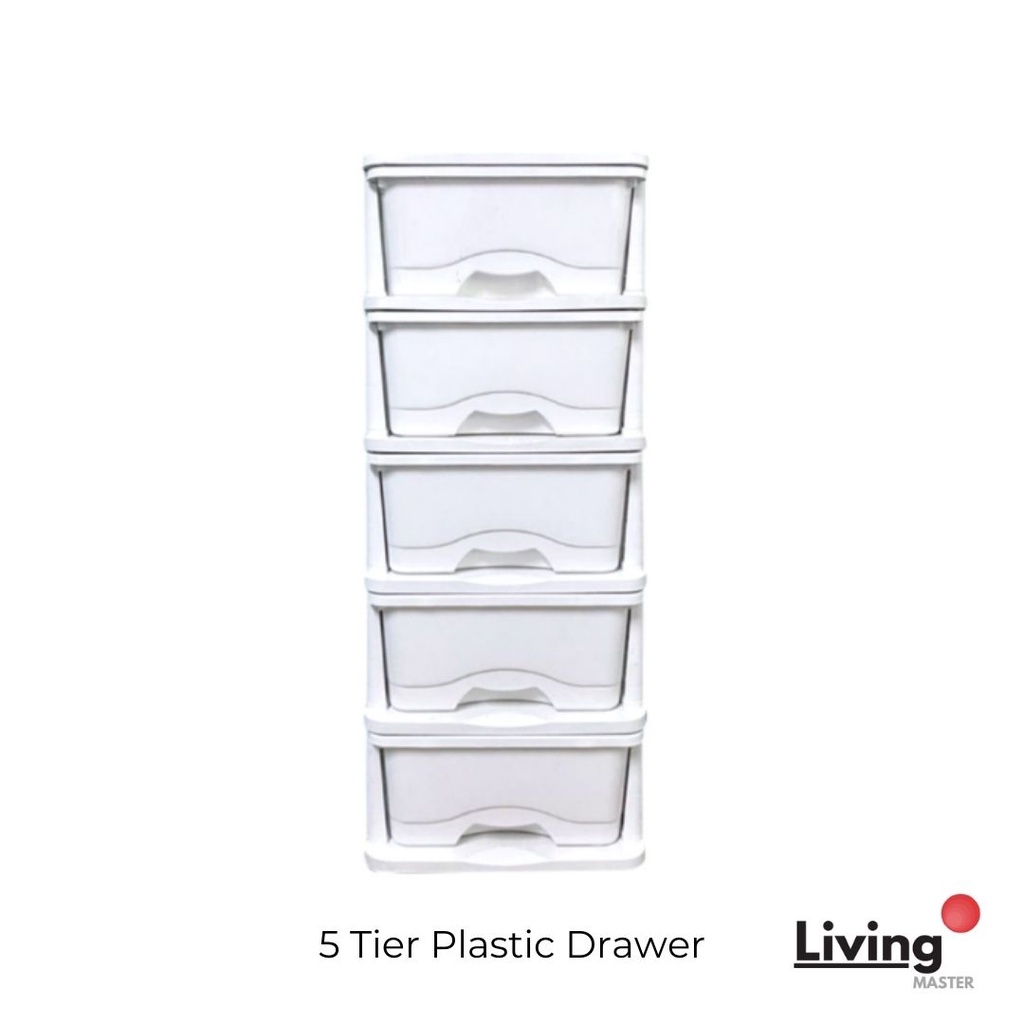 Kabinet Laci Plastik Modern 5 Tier Transparent & Mix Color Plastic ...