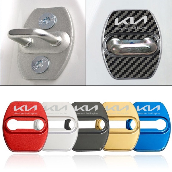 4pcs Stainless Car door lock cover Emblems Case For Kia Morning Seltos ...