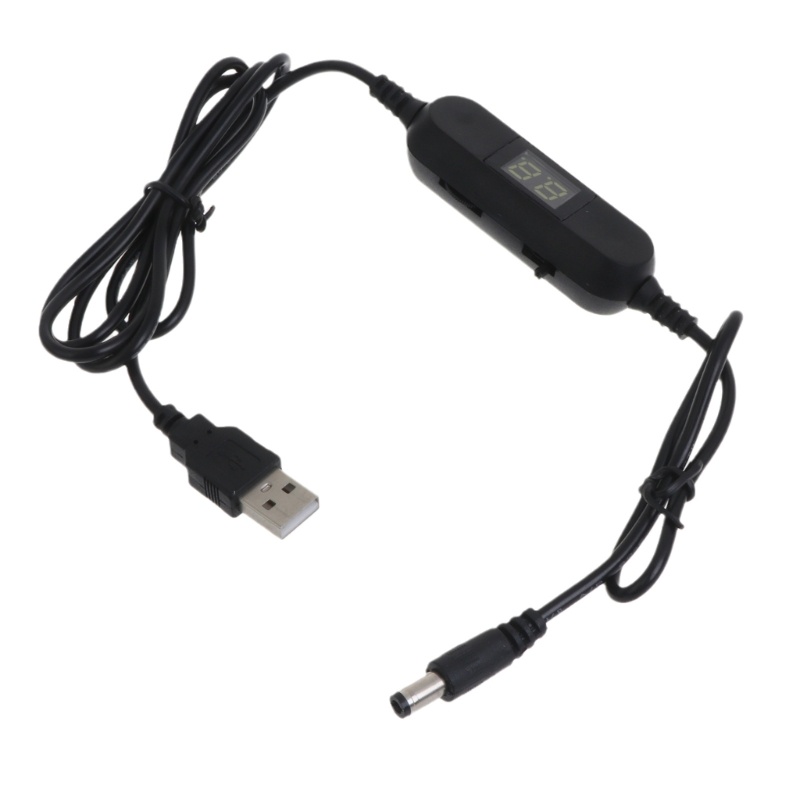 RR USB 5V to 1.5V 3V 4.5V 6V 9V 12V Adjustable Output Voltage Cable ...