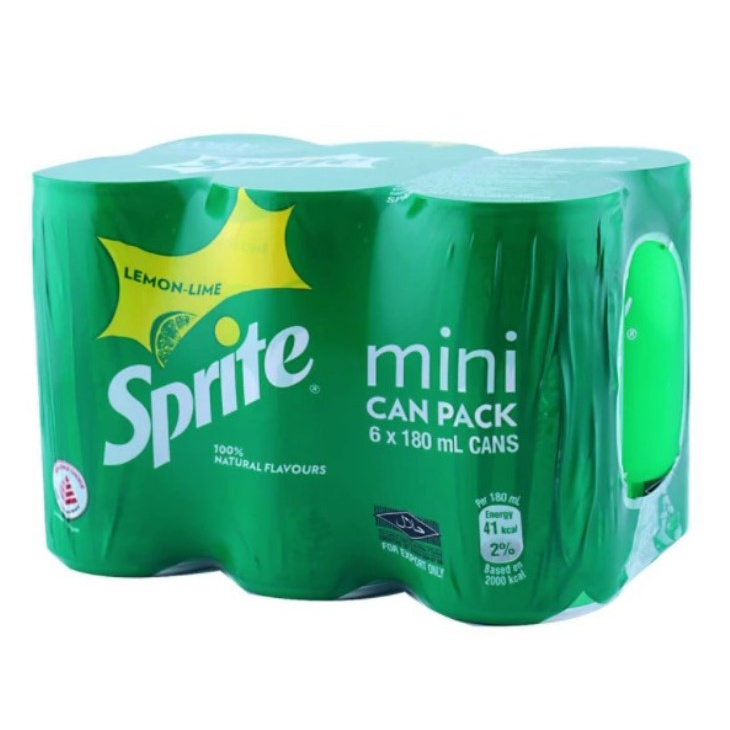 Sprite Mini Can Pack 180ml x 6 | Shopee Malaysia