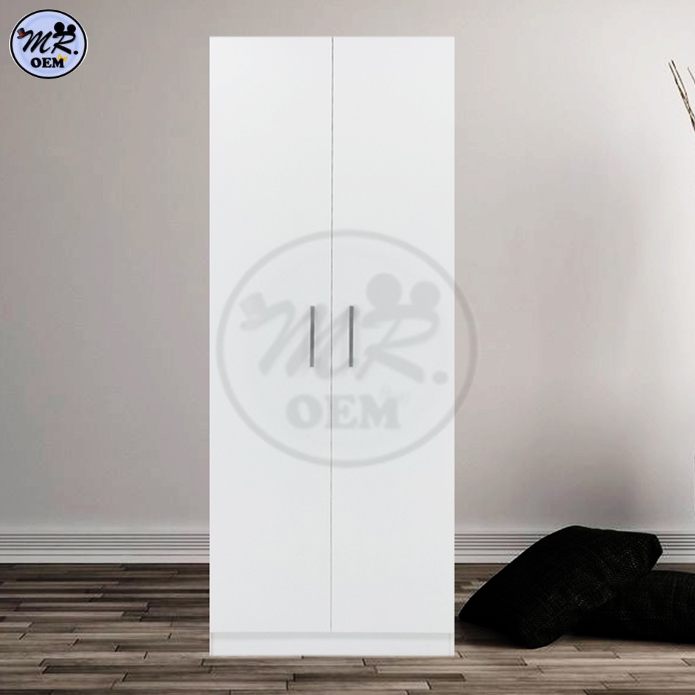MR OEM Modern 2 Door / 3 Door Wooden Wardrobe with Hanging Rod and ...